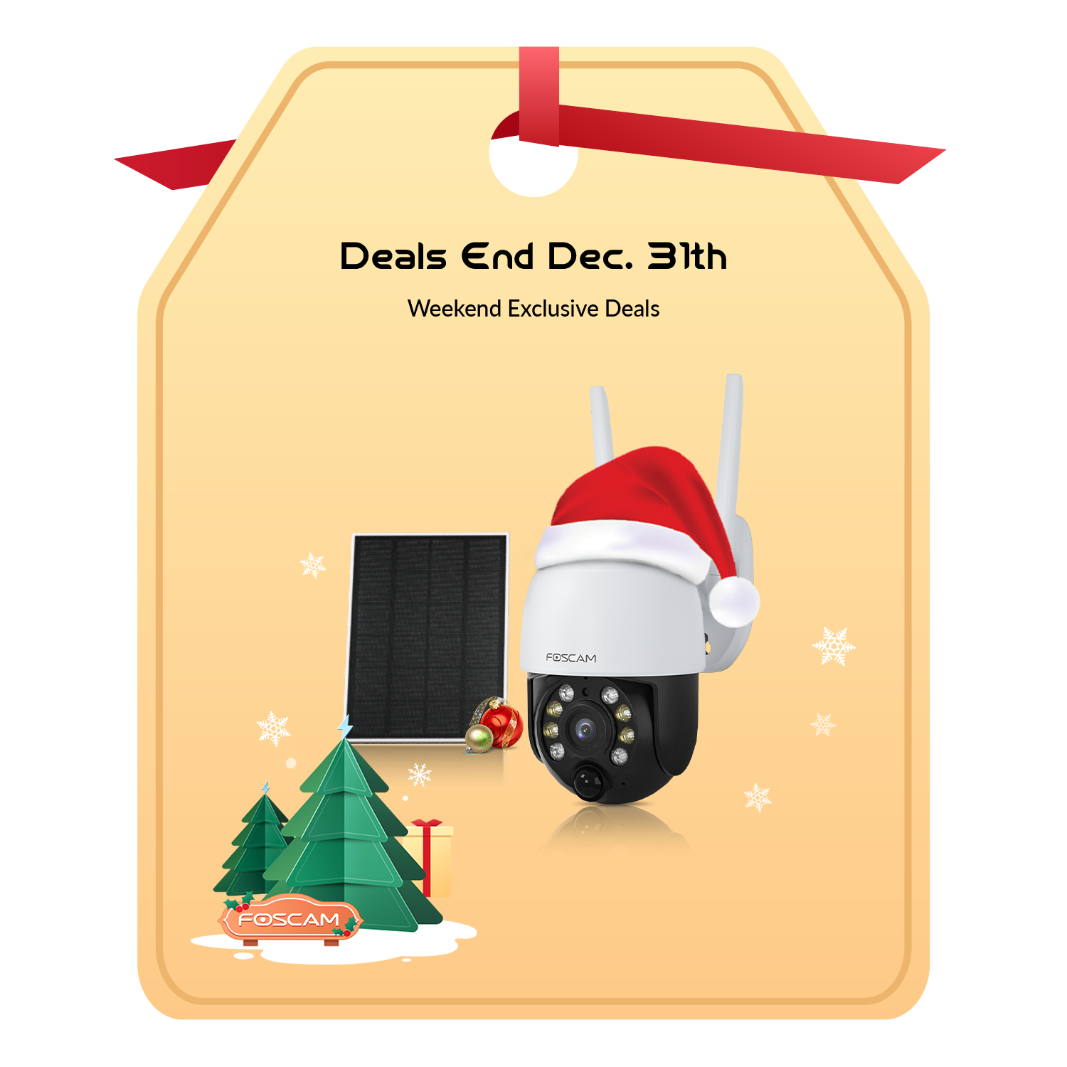 Foscam B4 Smart Solar Wire-Free PT Battery Wifi Security Camera with Color Night Vision